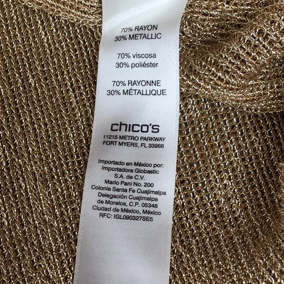 Tops | Metallic Gold Top | Poshmark